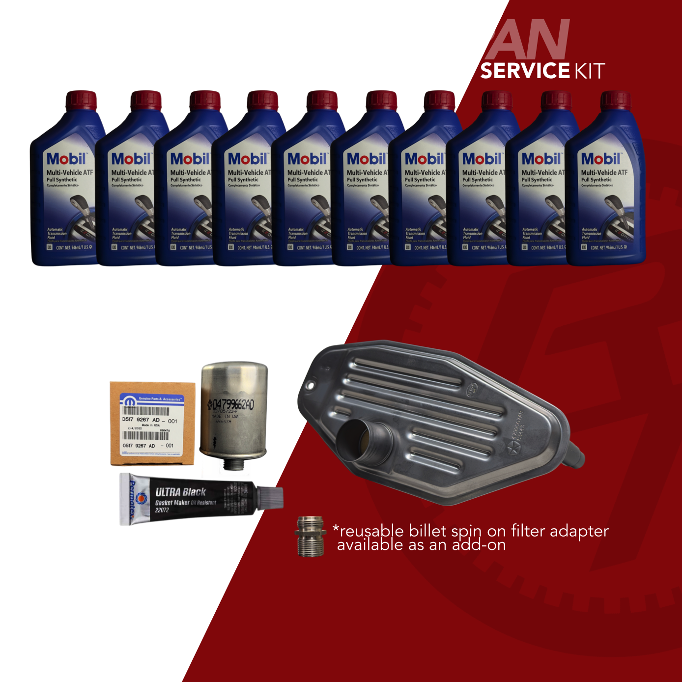 68RFE SERVICE KIT - STOCK PAN - Randy's Transmission